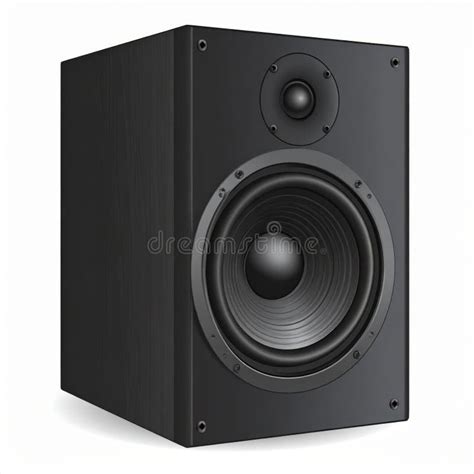 Black Rectangular Speaker With Woofer And Tweeter Stock Illustration Illustration Of Audio