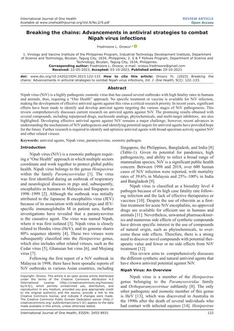 Pdf Breaking The Chains Advancements In Antiviral Strategies To
