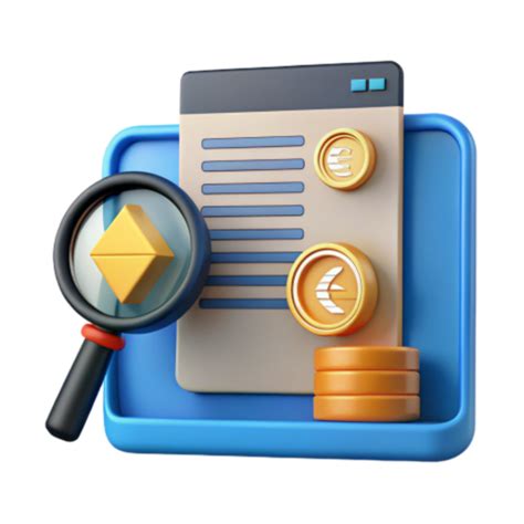 Beautiful Modern Financial Data Analysis Magnifying Currency Investments Professional 56744420 Png