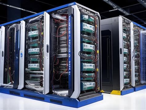 A Blue And White Computer Case With The Word Quot Power Quot On The