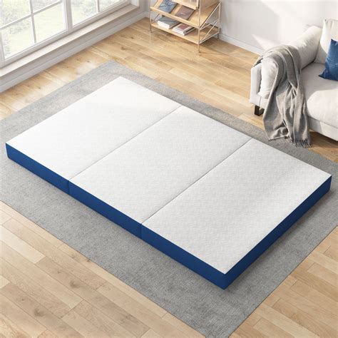 Alwyn Home Portable Tri Fold Memory Foam Mattress With Washable Cover