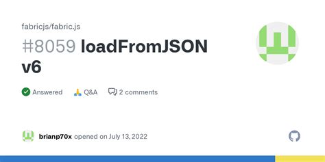 loadfromjson v6 · fabricjs fabric js · discussion 8059 · github