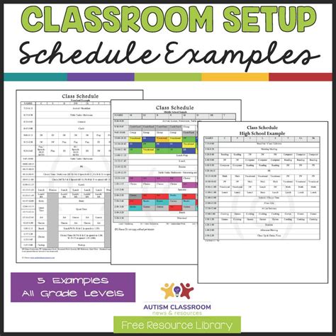 5 Schedule Examples From Special Education Classes With Free Download