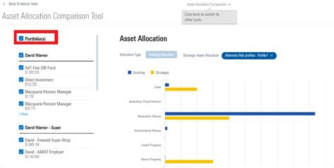 Adviserlogic Digital Advice Asset Allocation Comparison Tool