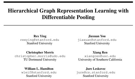 Hierarchical Graph Representation Learning 知乎