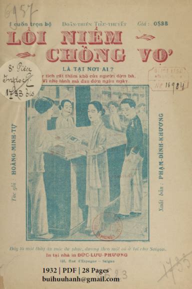 Lỗi Niềm Chồng Vợ Là Tại Nơi Ai Nxb Đức Lưu Phương 1932 Hoàng Minh