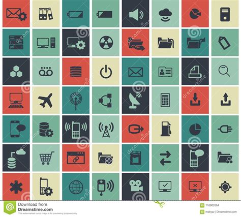 Social Network Data Analytic Mobile And Web Application Icon Set