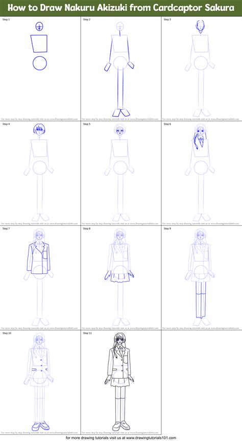How To Draw Nakuru Akizuki From Cardcaptor Sakura Cardcaptor Sakura