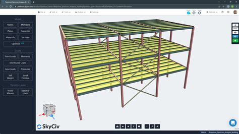 Response Spectrum Analysis A Building Example Skyciv Engineering