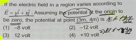 [answered] If The Electric Field In A Region Varies According To Yi Xj