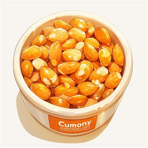 Premium Vector Crunchy Nut Mix Snack Cartoon Style