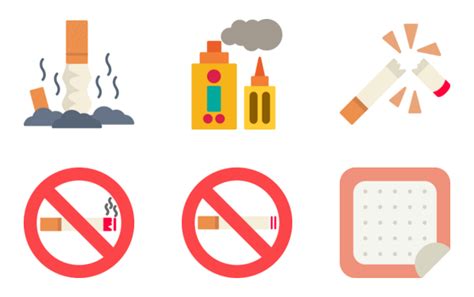 Quit Smoking Icon Pack Flat 93 Svg Icons