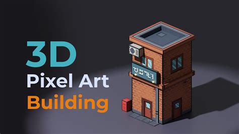 Pixelart Building In Blender Timelapse Youtube