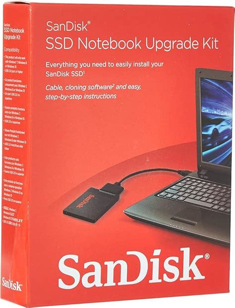 Amazon Com SanDisk SSD Notebook Upgrade Kit SDSSD UPG G25 Black Electronics