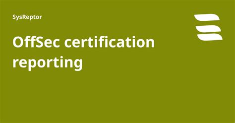 OffSec Certification Reporting SysReptor