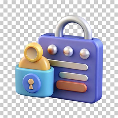 3d Locked Padlock And Password Cyber Security To Protect Personal Data User Authorization Sign