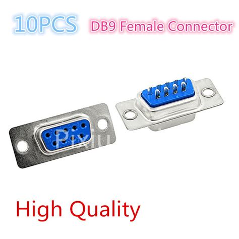10PCS ST174b RS232 Serial Port Connector Computer DB9 Female Socket Connector Soldering Type COM
