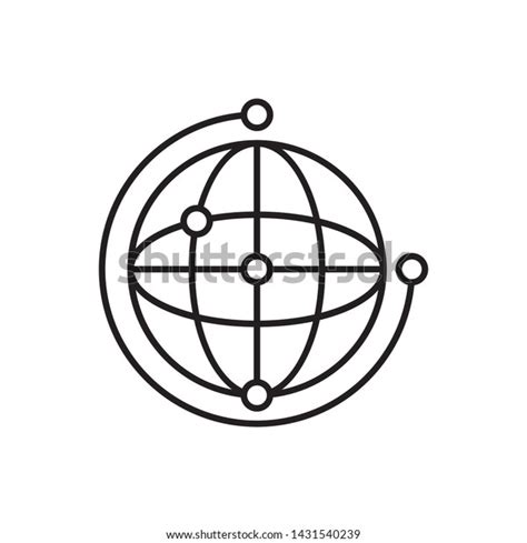 Network Global Icon Vector Artificial Intelligence Stock Vector
