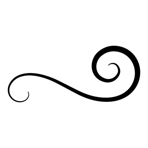Elegant Swirl Wind Gust Line Art Doodle 60384676 Vector Art At Vecteezy