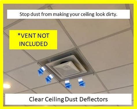 Clear Ceiling Dust Deflector For 2x2 Ceiling Air Diffusers 6 Pack