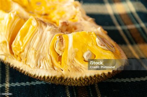 하프 컷 옐로우 스위트 잭프루트 트로피컬 이국적인 태국 과일 건강한 생활방식에 대한 스톡 사진 및 기타 이미지 건강한 생활방식 건강한 식생활 과일 Istock