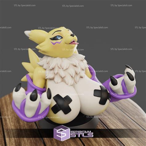 Renamon Phone Tablet Holder Display Unfinished Unpainted Nsfw Figure D Printed Etsy