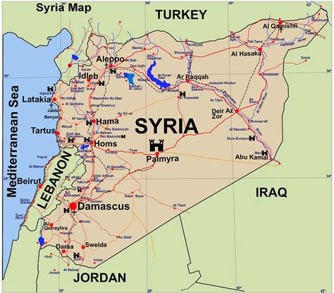Damascus Map Syria