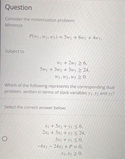 solved question consider the minimization problem minimize