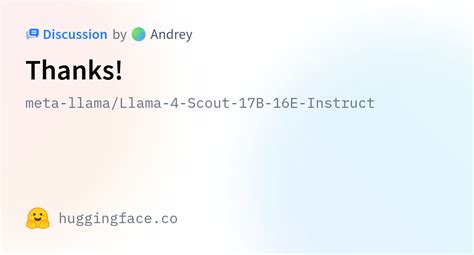 Meta Llama Llama Scout B E Instruct Thanks