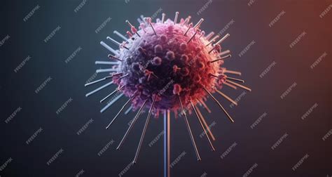 Premium Photo Viral Threat A 3d Rendering Of A Virus With Spikes