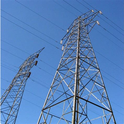 Transmission Line Electric Power Telecom Angle Lattice Steel Tower Structure Utility Steel Pole