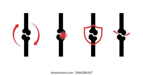 Bone Fracture Icon Set Flat Style Stock Vector Royalty Free