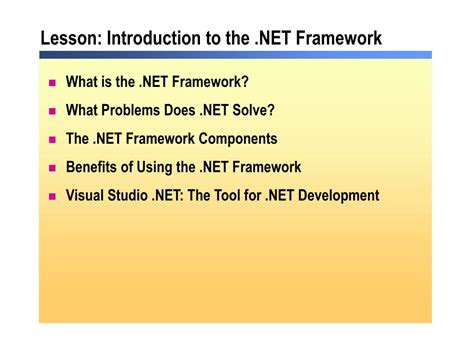 Ppt Overview Of The Microsoft Net Framework Powerpoint Presentation Id 5367429