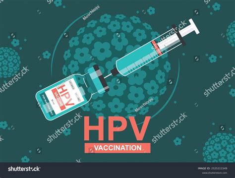 Hpv Human Papilloma Virus Vaccine Illustration Stock Vector Royalty