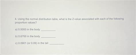 Solved Using The Normal Distribution Table What Is The Chegg