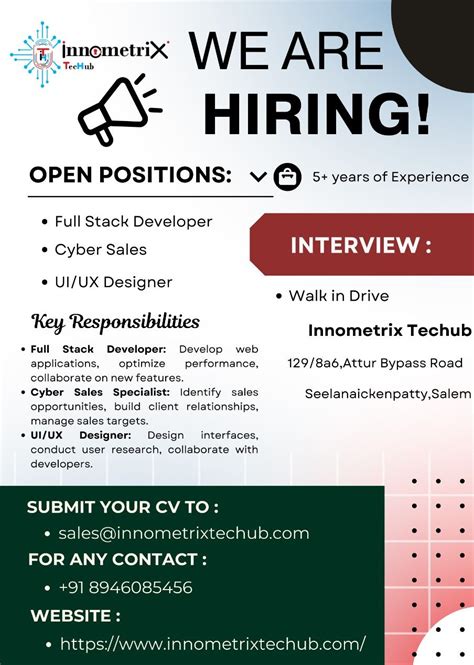 Sowmiya N On Linkedin Innometrixtechub Hiring Cybersales Fullstack Uiux Salem Tamilnadu