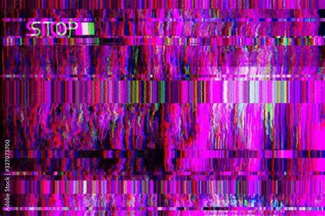 Glitch No Signal Background Pixel Noise Digital Texture Stock Photo Adobe Stock