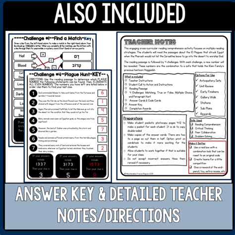 Passover Crack The Code Informational Text Reading Challenge Ten