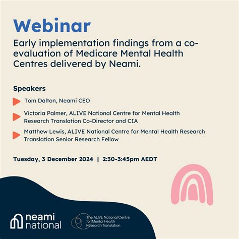 Join Us On 3 December As We Unpack Findings From Early Implementation Research Of Five Of Neami