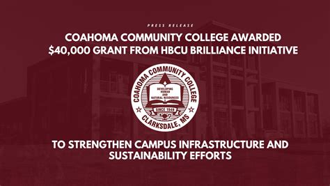 Coahoma Community College Awarded 40000 Grant From Hbcu Brilliance
