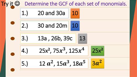 Polynomials With Common Monomial Factors Pptx