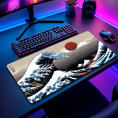 Mouse Pad Waves Gamer Antiderrapante Grande Diversas Estampas
