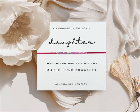 Daughter Morse Code Bracelet And Card Daughter T Daughter Bracelet