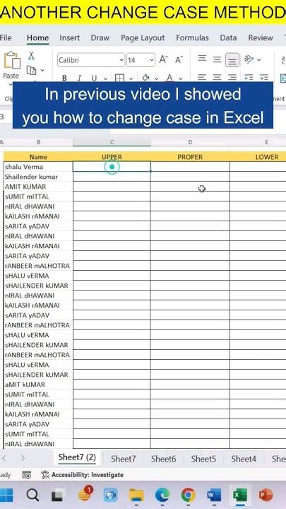 Excel Tutorial Transform Text Case Easily Exceltips Textcase Dataformatting Exceltutoria