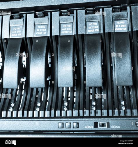 Data Center With Hard Drives Stock Photo Alamy