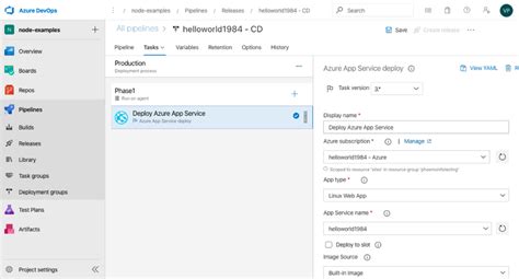 Deploying A Node Js Application Into Azure App Service Using Azure Repos And Github DEV Community