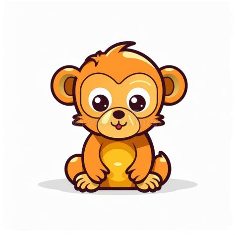 A Cartoon Illustration Of A Monkey Coin Stock Illustration