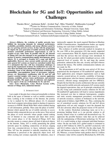 Pdf Blockchain For 5g And Iot Opportunities And Challenges