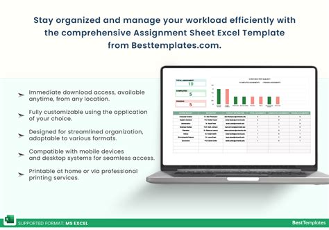 Assignment Sheet Excel Template Best Templates