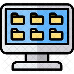 File Explorer Icon Download In Colored Outline Style